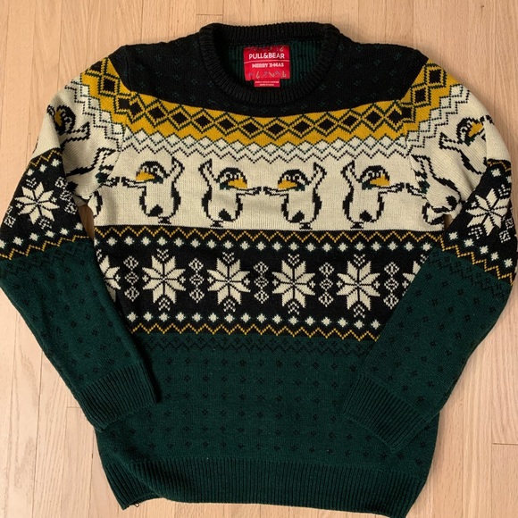 Pull&Bear | Sweaters | Pullbear Holiday Crewneck Penguin Sweater | Poshmark